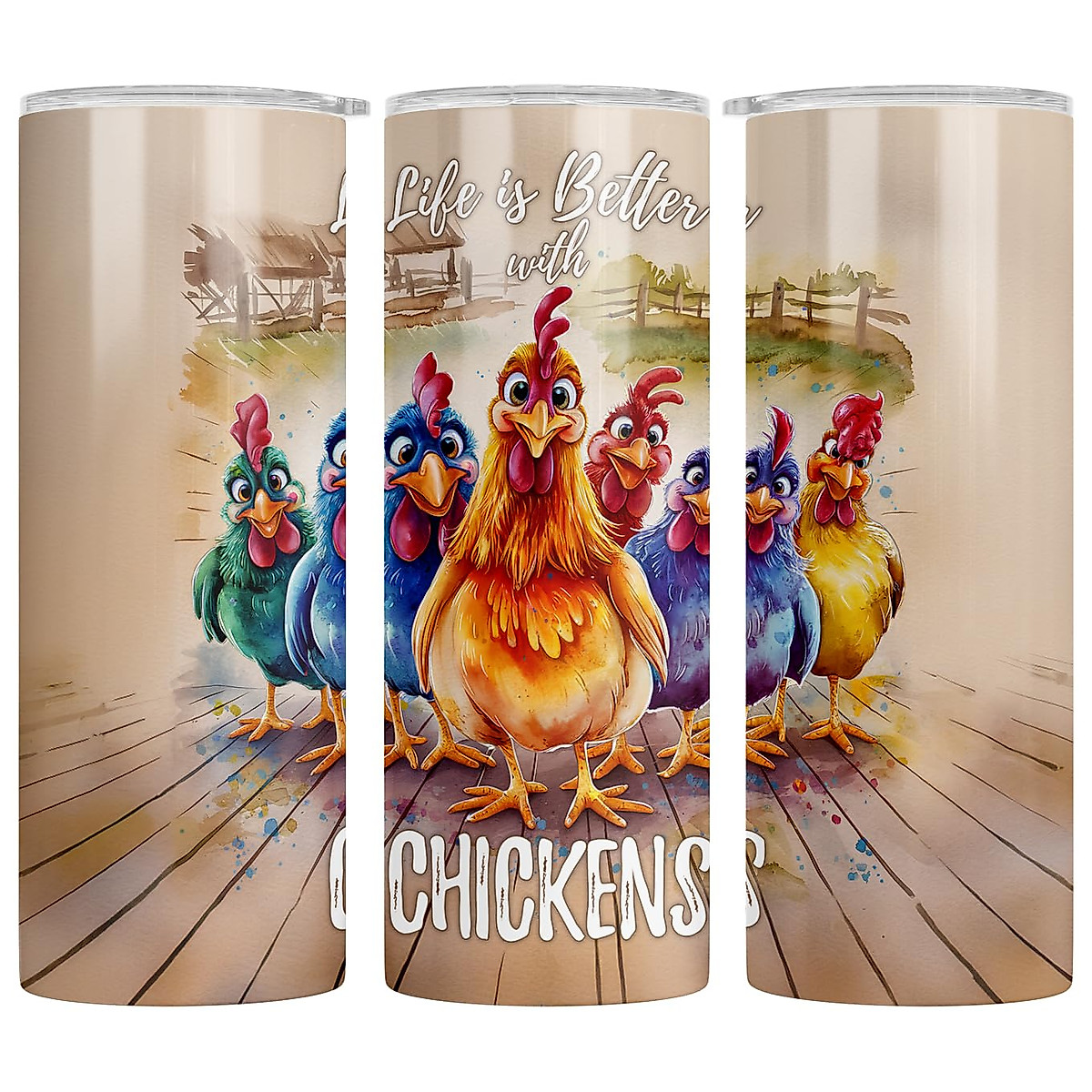Casitika Chicken Tumbler. Chicken Gifts For Women. 20 Oz Tumbler For People That Love Chickens. Gift Idea For Mom To Use As A Coffee Mug. (Life)