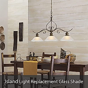 Aspen Creative 23515-11,Alabaster Replacement Glass Shade for Medium Base Socket Torchiere Lamp, Swag Lamp and Pendant, 11-3/4" Diameter x 3-5/8" High