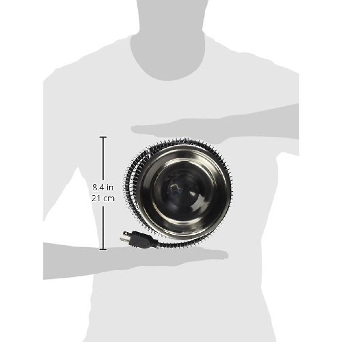 Allied Stainless Steel Heated Pet Bowl with Hutch Mount, 1-Quart