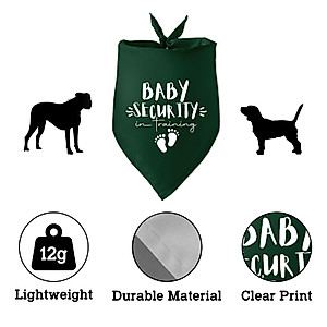 Baby Security in Training Green Dog Bandana Baby Announcement Dog Bandana Puppy Bandana Gender Reveal Photo Prop Accessories for Dog Lovers Owner Gift