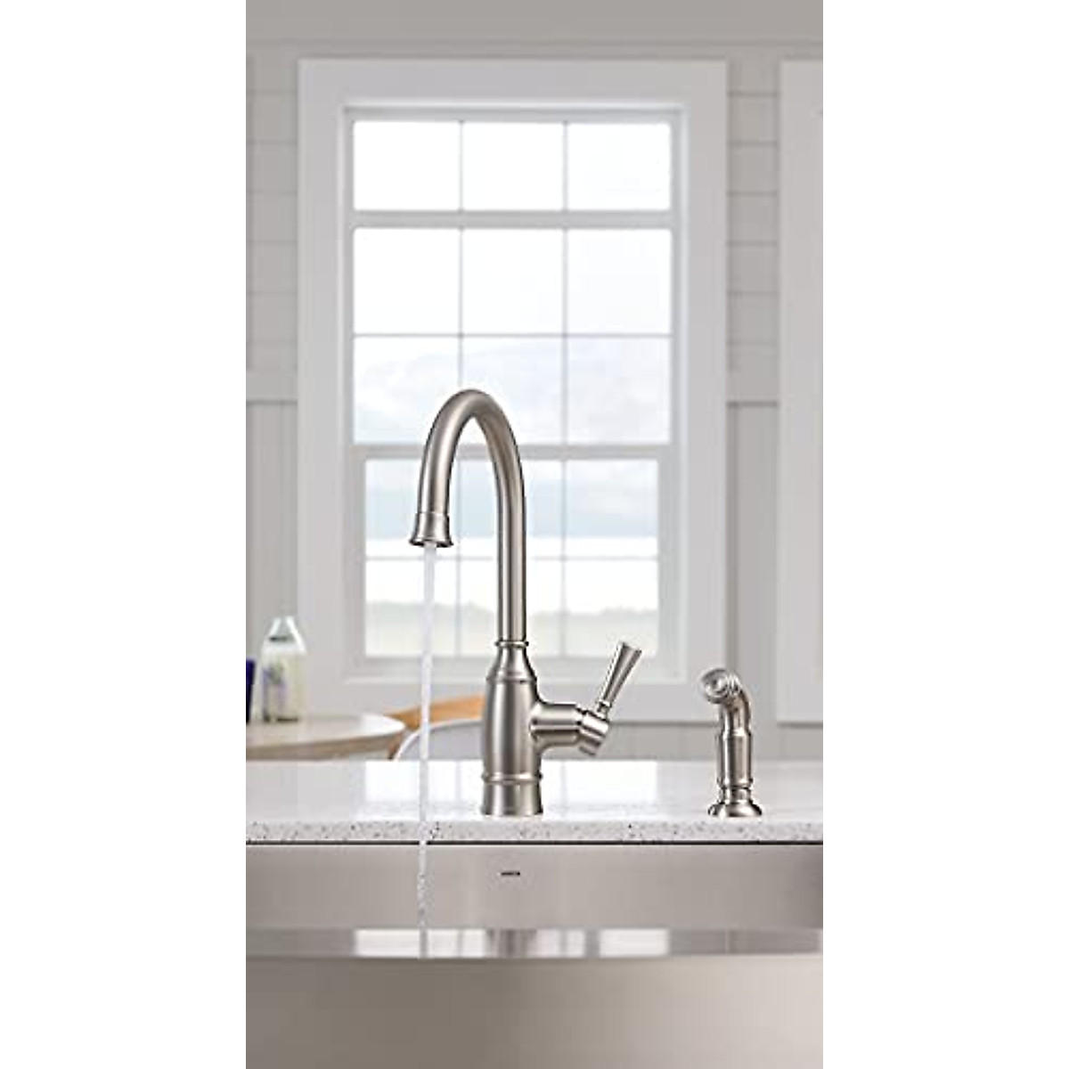 Moen G18121 1800 Series 30-Inch X 21-Inch Stainless Steel 18 Gauge Single Bowl Farmhouse Kitchen Sink