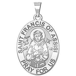 St Francis of Assisi - Sterling Silver Religious Pendant - Patron Saint - Beautifully Crafted Jewelry by PicturesOnGold - Necklace For Men & Women
