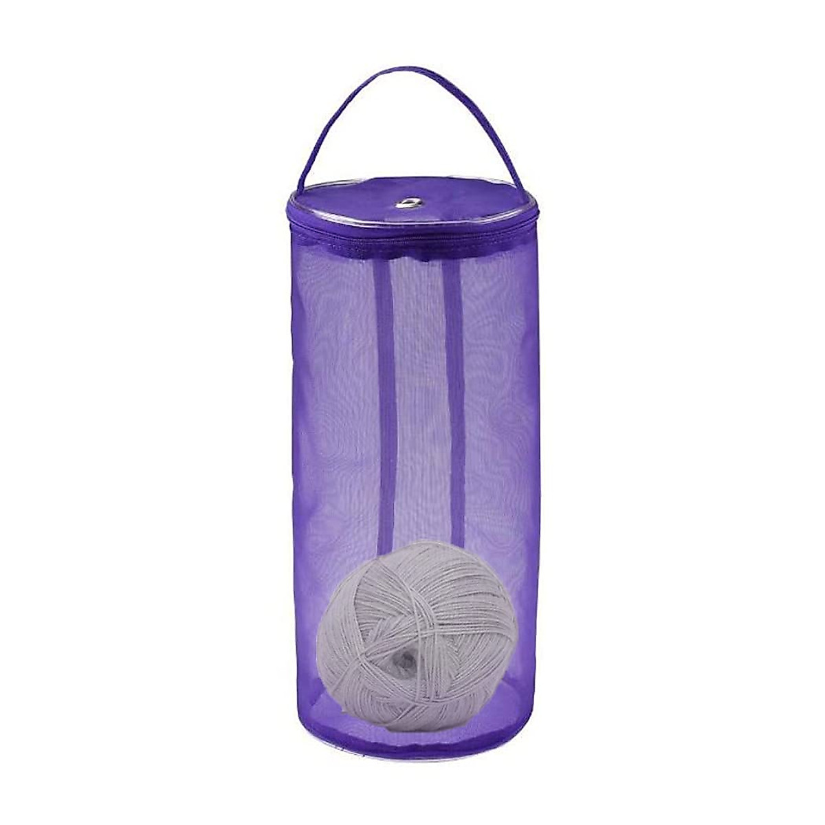 Yarn Storage Bag, 2pc Mesh Knitting Bag Round Yarn Balls Organizer for knitting lovers, Purple