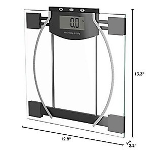 Bluestone Remedy Digital Scale - Body Weight, Fat, and Hydration -BIA, Black and Clear (72-6628B)