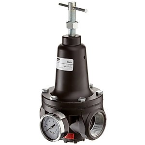 Parker R119-06CG Regulator, 0-125 psi Pressure Range, Gauge, 300 scfm, 3/4" NPT