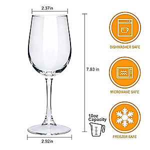 Red Wine Glasses Set,10 OZ Clear Wine Glass with Stem,Premium Crystal Long Stemware Elegant White Wine Glassware for Drinking,Wine,Restaurants,Parties,Wedding,12 Pack