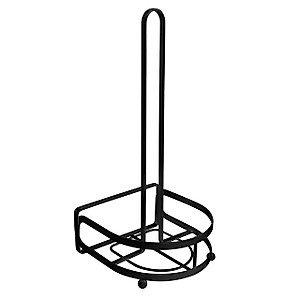 Kitchen Details Industrial Collection Paper Towel Holder in Matte Black Flat Wire Kitchen, 6.26" x 6.5" x 13.66"