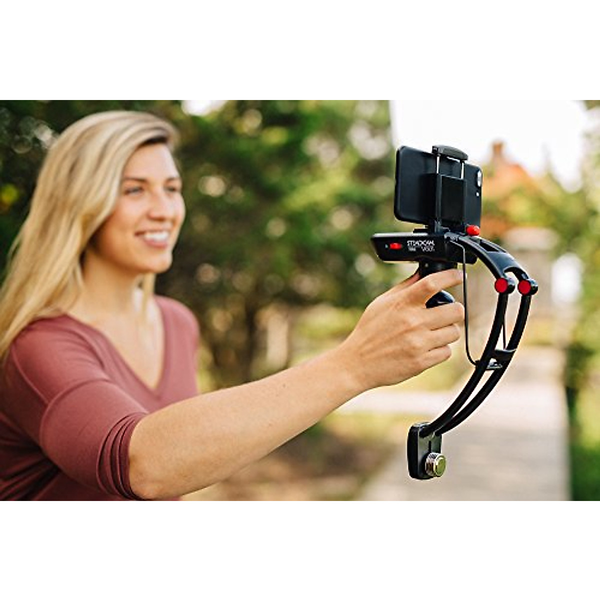 Steadicam Volt Electronic Handheld Gimbal Stabilizer for All IPhone XS, XS Max & XR, All Samsung S9/S9+ & GoPro Hero, Black, compact