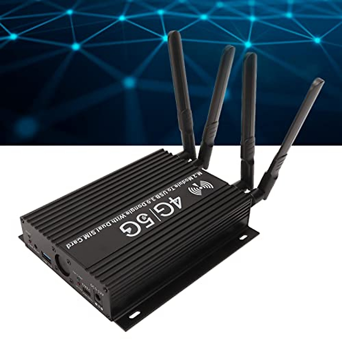 NGFF M.2 4G 5G Module to USB 3.0 Adapter with Cooling Fan, Dual SIM Card Slot High Gain Antenna Auxiliary Power Supply,3042 3052 Model M.2 Key B