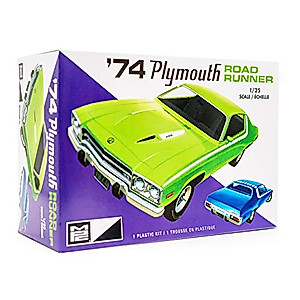 MPC 1974 Plymouth Road Runner - 1/25 Scale Model Car Kit - Buildable Vintage Vehicles for Kids and Adults