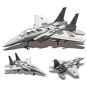 General Jim's Military Building Blocks Plane - F-15 Eagle Fighter Model Building Blocks Toy Plane - F15 Model Plane Play Set Great for Teens and Adults