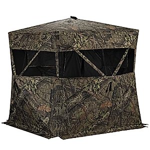 Rhino Blinds R150-MOC Tough 3 Person Outside Game Hunting Ground Blind, Mossy Oak Breakup Country Camouflage