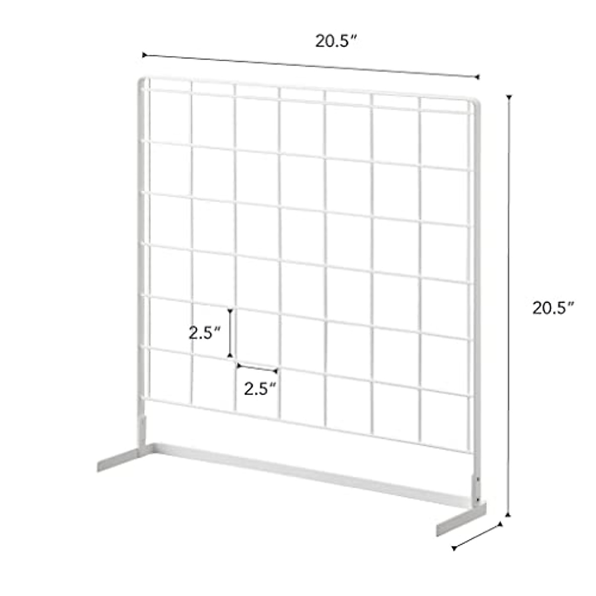 Yamazaki Home Grid Panel Organizer and Accessories-Wall Storage Decor, One Size, White
