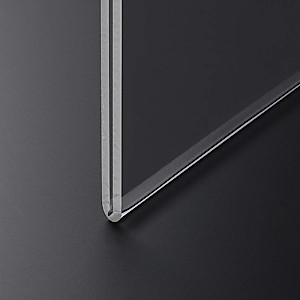 HIIMIEI Acrylic Wall Mount Sign Holder 8.5 x 11 Horizontal 12 Pack , Clear Paper Document Holder, Wall Mount Ad Frame with 3m Tape Adhesives & Screws for Office, Home, Store, Restaurant