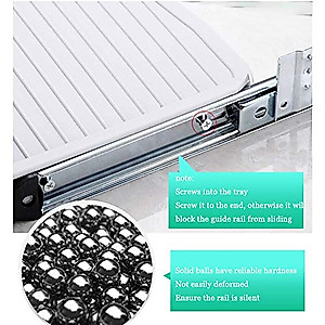 WUK Keyboard Platform Sliding Pull-Out Tray Under Desk Drawer for Keyboard Attachable Keyboard Tray, Home Office 51.5cm/20.2 in x 27cm/10.6 in