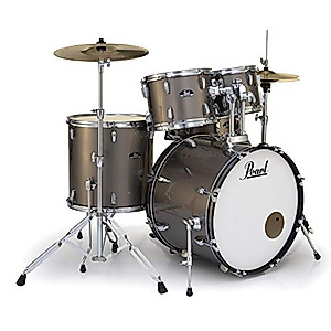 Pearl Roadshow Drum Set 5-Piece Complete Kit with Cymbals and Stands, Bronze Metallic (RS525SC/C707)