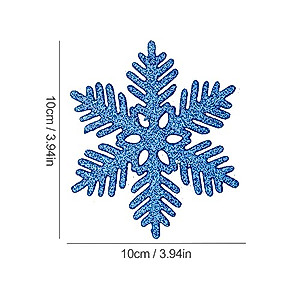 Garland Holder for Stairs Snowflake Christmas Decorations Four Snowflake Gift Box Party Decorations Suitable for Wedding Birthday Festive Party Quartz Crystal Stones (Blue, One Size)