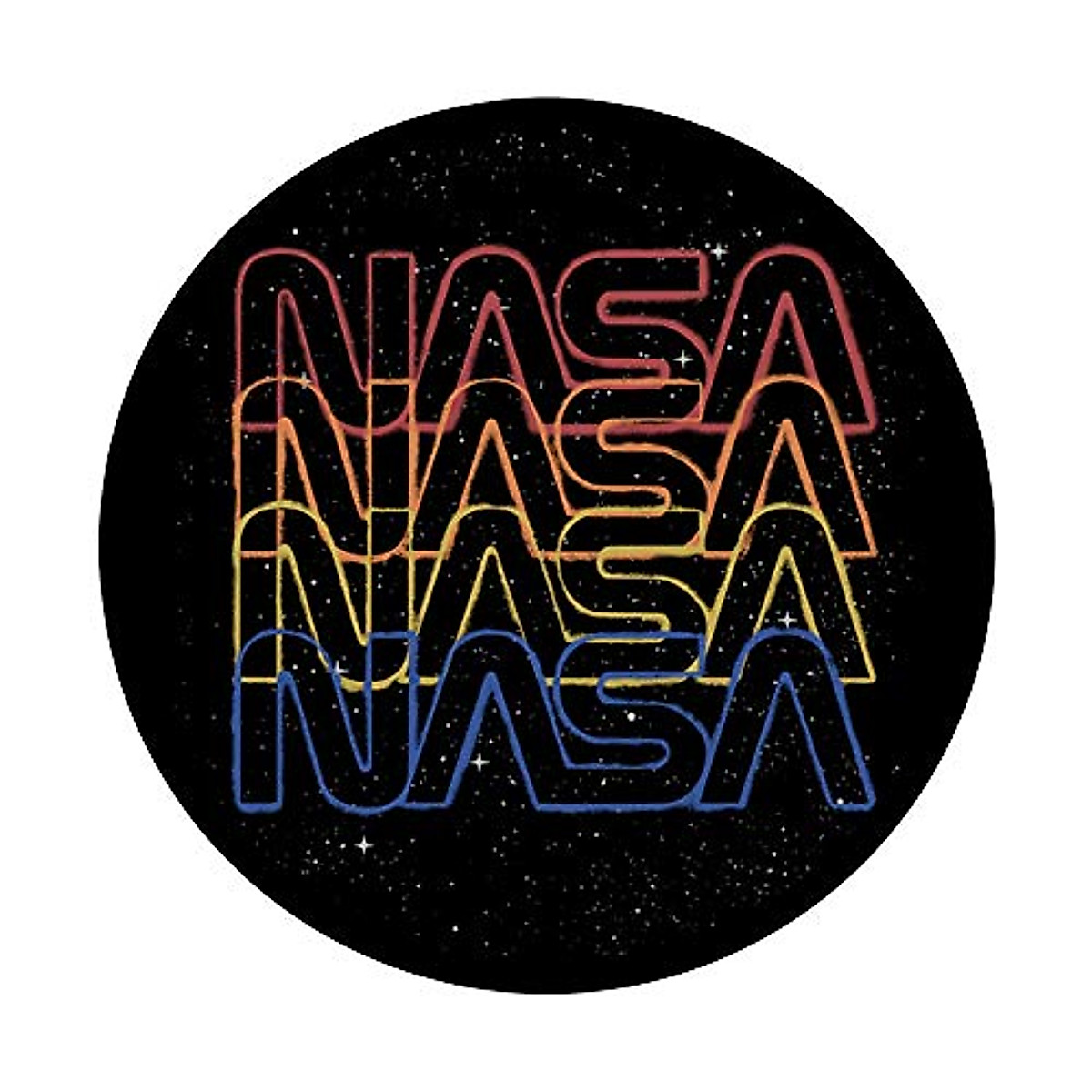 NASA Neon Worm Logo PopSockets PopGrip: Swappable Grip for Phones & Tablets