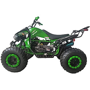 HHH 200cc Sports ATV with LED Headlights Automatic Transmission with Reverse, Big 23"/22" Tires! | Green