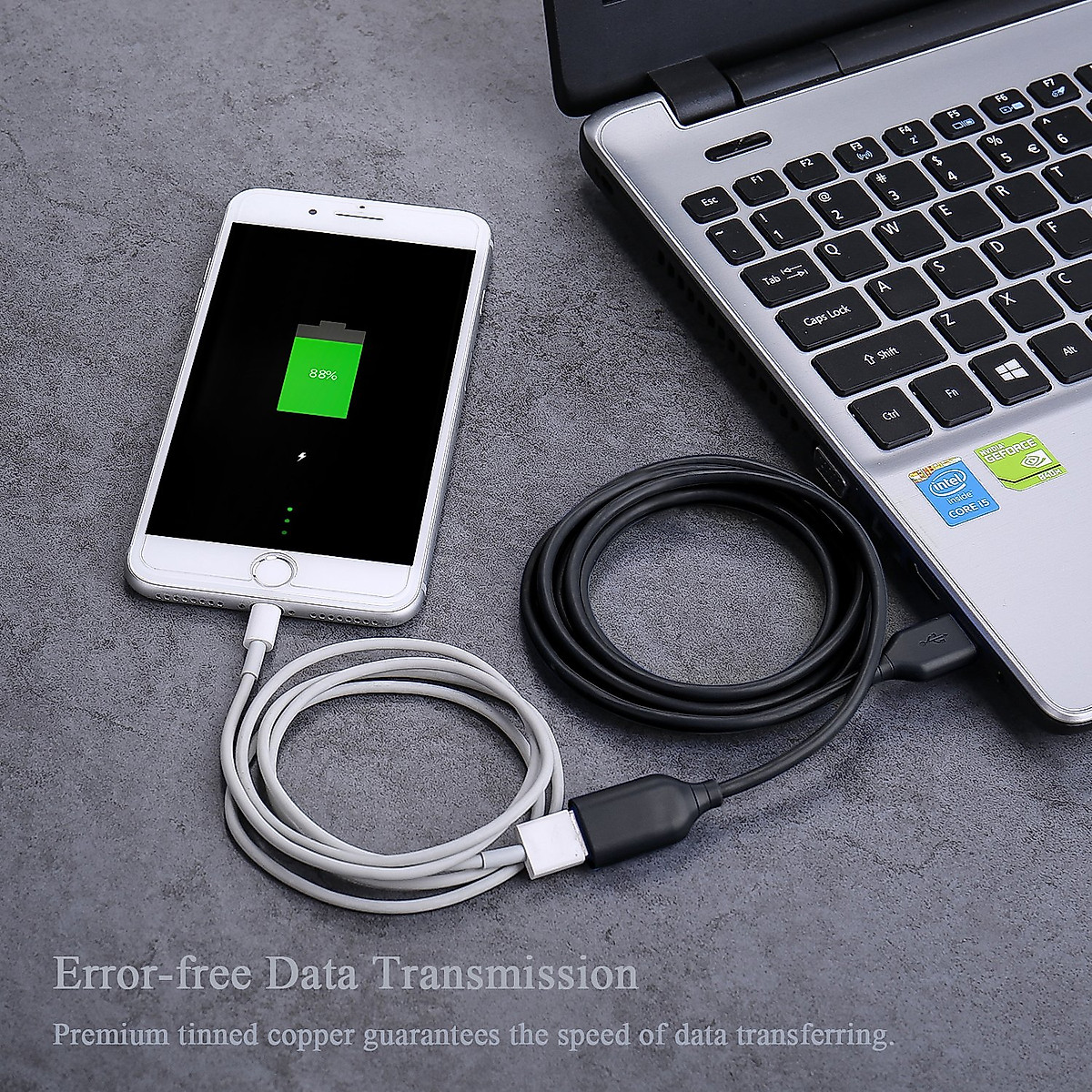 Besgoods USB Extension Cable, 4-Pack 6ft/2m USB 2.0 Extension Cable A Male to A Female Cable Extender Cord for Keyboard, Mouse, Printer - Black