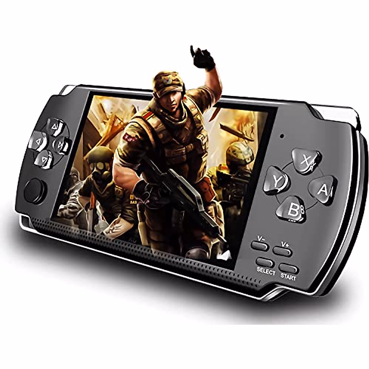 LKTINA 8GB 4.3’’ 1000 LCD Screen Handheld Portable Game Console, Built in 1200+Real Video Games with Media Player, for gba/gbc/SFC/fc/SMD Games, Best Gift for Kids and Adults -Black (Medium)