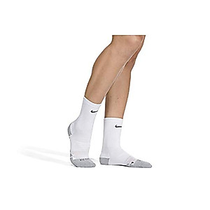 Nike Women's Everyday Max Cushion Training Crew Sock (3 Pair), Socks with Cushioned Comfort & Dri-FIT Technology, White/Wolf Grey/Anthracite, M