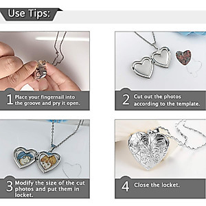 YOUFENG Locket Necklace that Holds Pictures Flower Lockets Necklaces Pendant 18K Gold Plated Gifts Jewelry Silver Heart