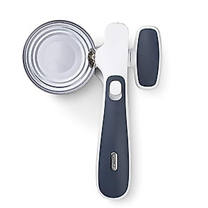 Zyliss E930043 Can Opener Lock and Lift, Plastic/Stainless Steel, White/Grey, Manual Tin Opener, Safe and Easy Lid Removal/Disposal, Lock and Unlock Safety, Dishwasher Safe
