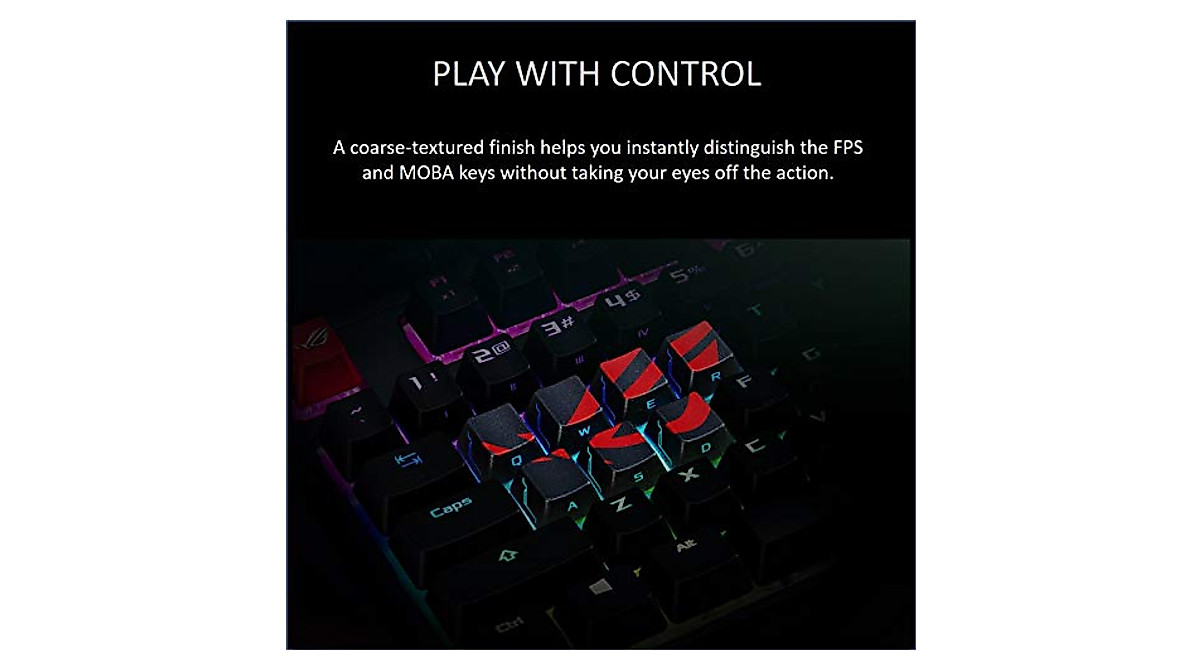 ASUS ROG Gaming Keycap Set for FPS & MOBA – Easy Cherry MX Compatibility