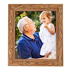 ArtToFrames 8x20 Inch Brown Picture Frame, This 1.25 Inch Custom Wood Poster Frame is Brown - Comes with Foam Backing 3/16 inch and Regular Glass (FBPLJ40023-8x20)