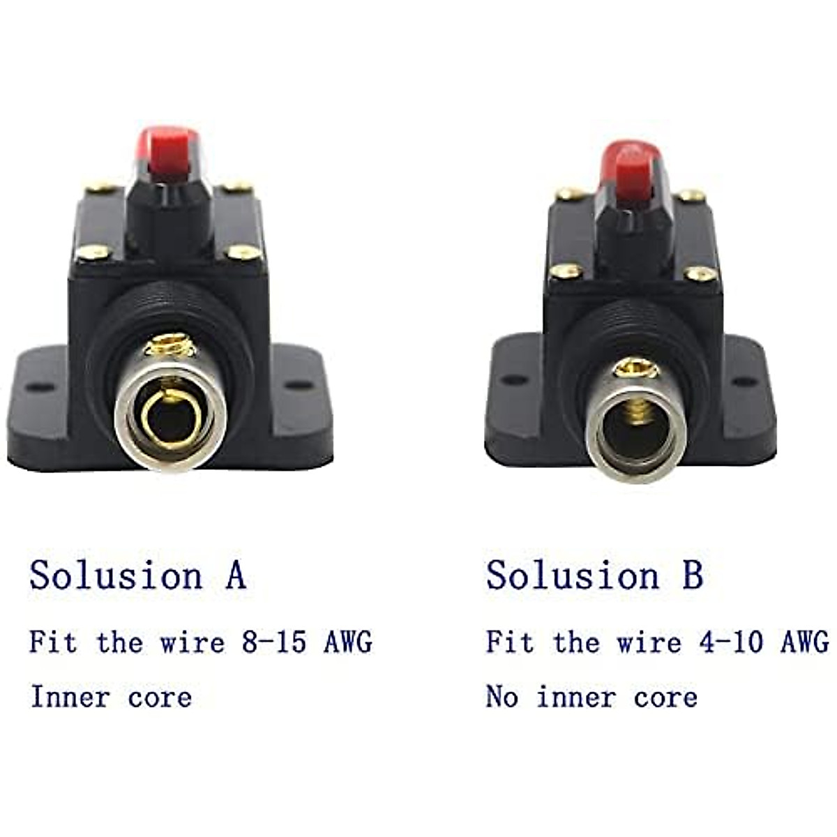 ZOOKOTO 12V-24V DC 125A Car Audio Inline Circuit Breaker Reset Fuse Holders Inverter for Stereo Switch System Protection 125 Amp