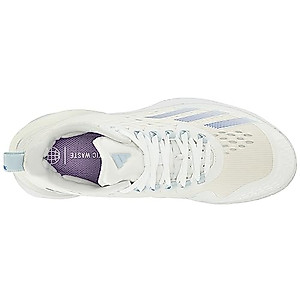 adidas Women's Adizero Cybersonic Sneaker, White/White/Halo Blue, 7.5