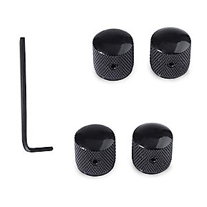 Pack of 4pcs Brass Knob Volume Tone Control Knobs for Electric Guitar Bass Screw Type