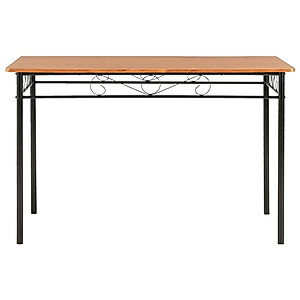 ULUYYUC Dining Table Brown 47.2"x27.6"x29.5" MDF,Multifunctional Party Table Kitchen Tables Living Room Furniture Outdoor Table for Living Room, Kitchen, Backyard, Wedding