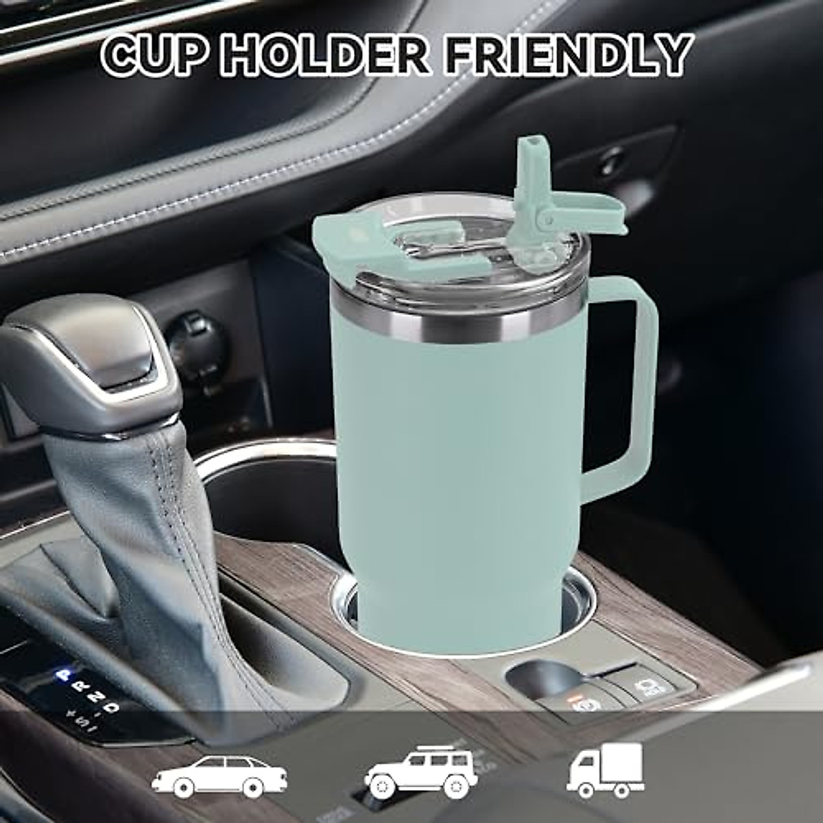 HASLE OUTFITTERS 30oz Tumbler With Handle, Insulated Travel Coffee Mug With Straw Leak-Proof Double Wall Stainless Steel Vacuum Tumblers Metal Cup with Straw for Hot and Cold Drink