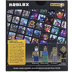 Roblox Action Collection - 15th Anniversary Roblox Icons Gold Collector's Set [Includes Exclusive Virtual Item]