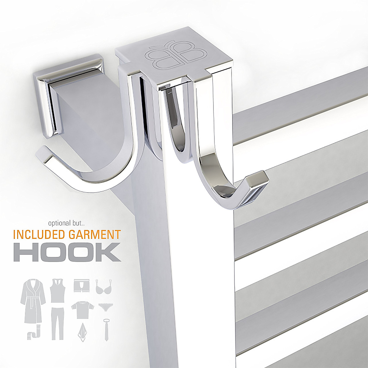 Brandon Basics Wall Mounted Electric Towel Warmer with Built-in Timer and Hardwired and Plug in Options (Brushed)