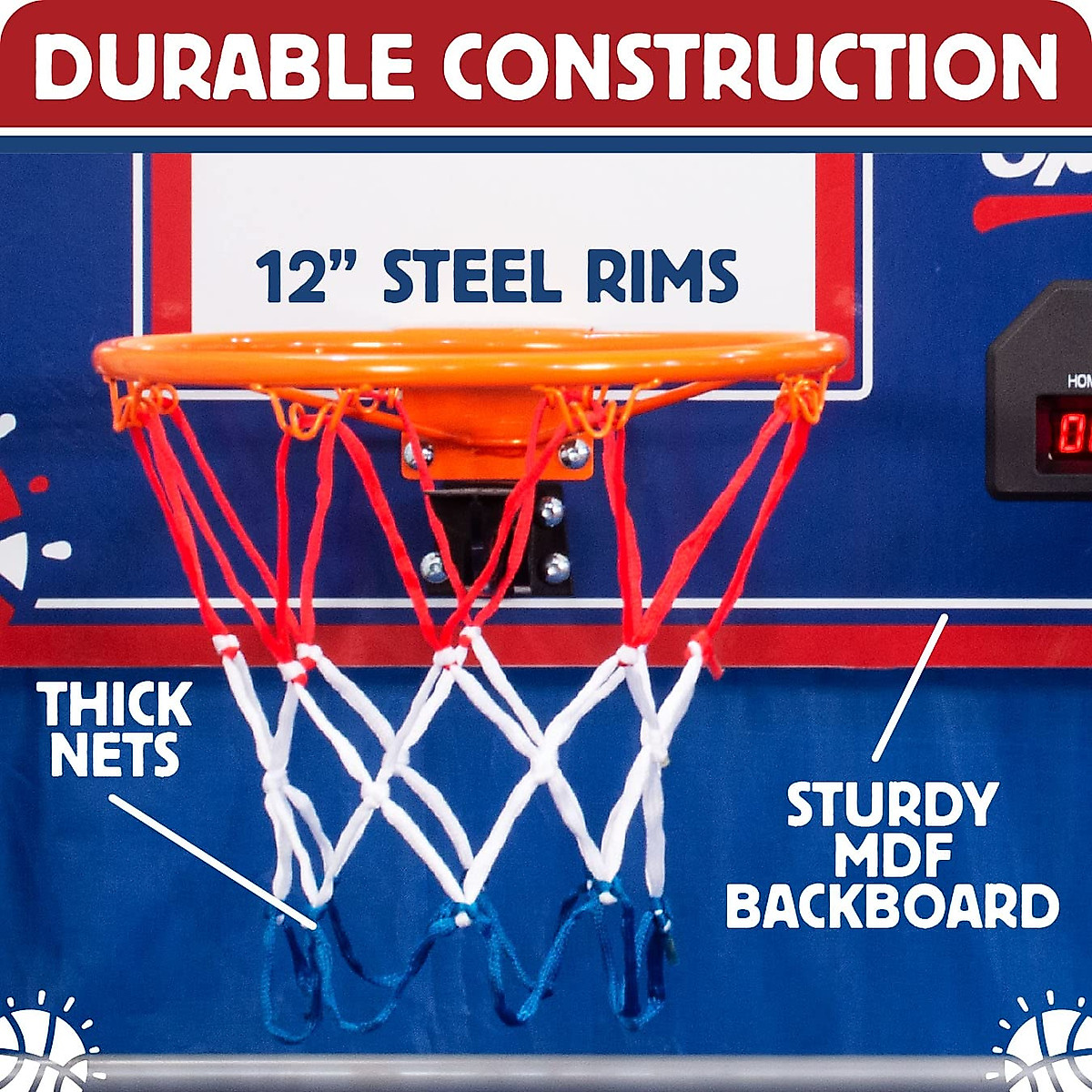 Pop-A-Shot Official Dual Shot Sport Arcade Basketball Game (Blue)