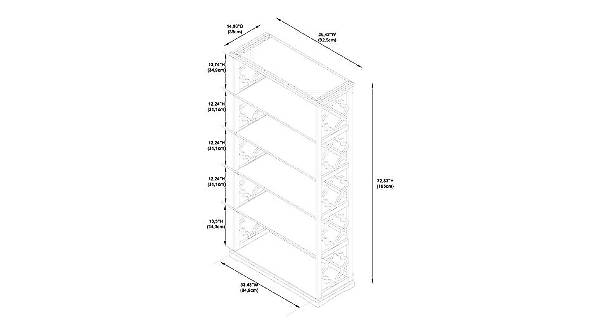 Powell Turner Bookcase in Antique White - Stylish Storage Solution