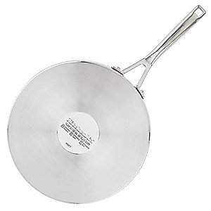 KitchenAid 3-Ply Base Brushed Stainless Steel Nonstick Round Grill Pan/Griddle, 10.25 Inch