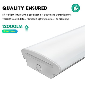 TychoLite 8FT LED Shop Lights 110W LED Garage Light, 5000K, 12000lm, 8 Foot LED Linear Strip Fixture, Surface and Suspend Mounting, for Warehouse, Workbench, Workshop, Replace for Fluorescent Tube