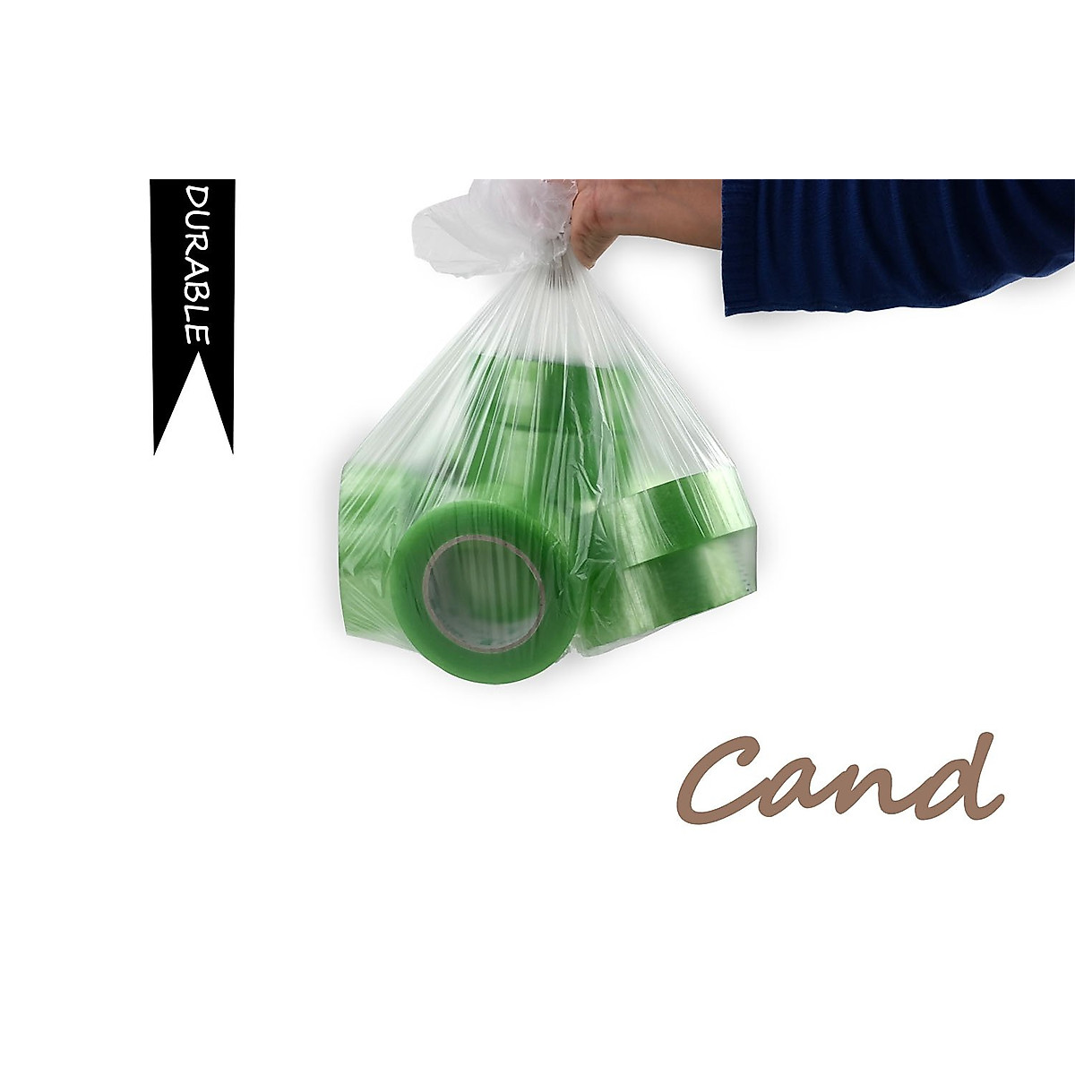 Cand 6 Gallon Clear Garbage Bags, 110 Counts