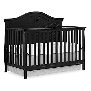 Dream On Me Kaylin 5-in-1 Convertible Crib in Black, Greenguard Gold Certified , 56x31x47 Inch (Pack of 1)