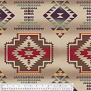 Native American Design Anti-Pill No-Sew Throw Fleece Fabric Kit (72x60)