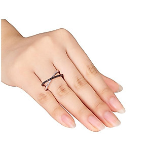Black Diamond Criss-Cross Ring in Sterling Silver