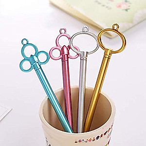 20 Pieces Novelty Key Style 0.5 mm Gel Ink Pen, Magnolora Creative Office Stationary School Supplies Fine Point Ballpoint Black Ink Gel Pen, Random Color