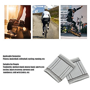 1 Pair Heating Wrist Brace, Breathable Skin Friendly Graphene Warm Wrist Support Sleeve, Wrist Joint Protector for Tendonitis Injury Recovery(L)