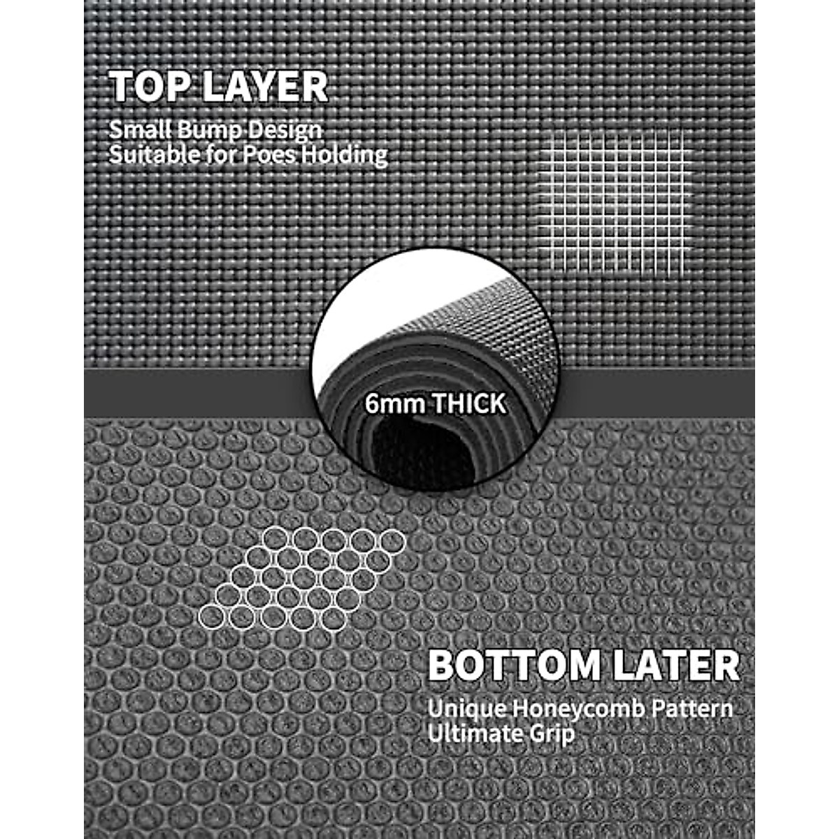 CAMBIVO Yoga Mat for Women and Men, Extra Long and Wide Exercise Mat(84" x 30" x 1/4 inch), Large Non Slip Workout Mat for Yoga, Pilates, Fitness, Barefoot Workouts, Home Gym Studio