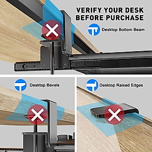 AboveTEK Large Keyboard Tray Under Desk with Wrist Rest, 26.7"×11" Ergonomic Desk Computer Keyboard Stand with Sturdy C Clamp Mount System, Slide-Out Drawer Keyboard Mouse Holder for Office(Black)