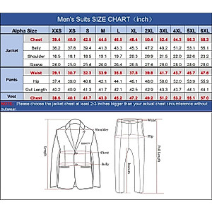 HUUTOE Red Suit Men Red Tuxedo for Men Wedding Mens Tuxedo Suit Set Tuxedo Suits for Men Tuxedo Size M